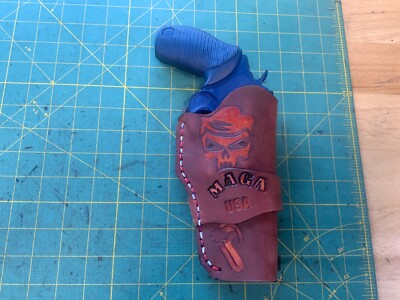 Handmade Leather Trumpster RH Cross Draw 2.5 & 3” cylinder Taurus Judge ...