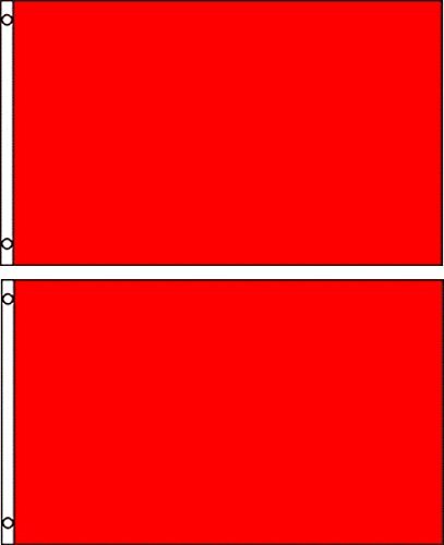 Solid Red Polyester Flag Banner Sign (Pack of 2) | eBay
