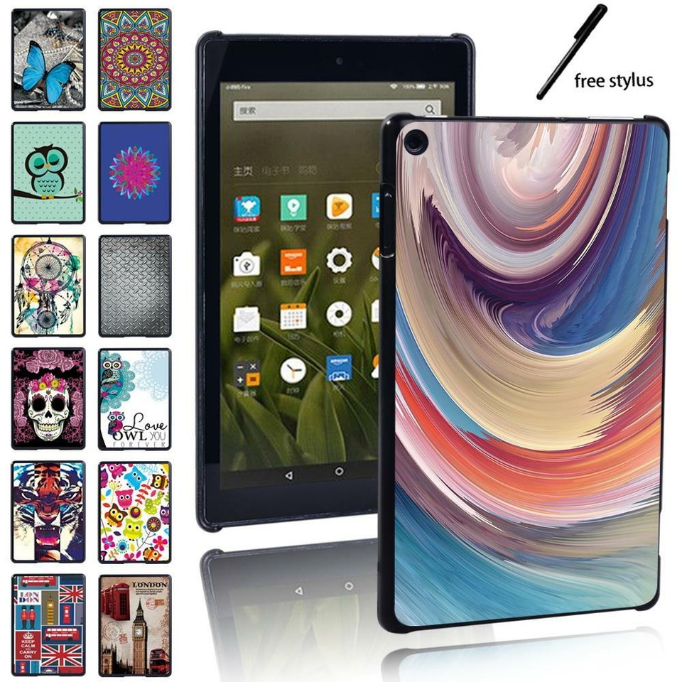 Colorful Painting Shell Hard Cover Case For Amazon Kindle Fire 7" /HD 8 ...