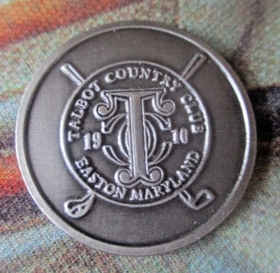 vtg - TALBOT COUNTRY CLUB cc - Golf Ball Marker - Flat - Metal - Easton ...