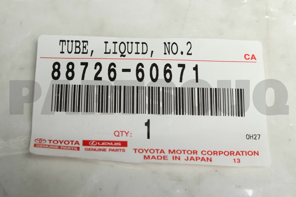 8872660671 Genuine Toyota PIPE, COOLER REFRIGERANT LIQUID, A 88726 ...
