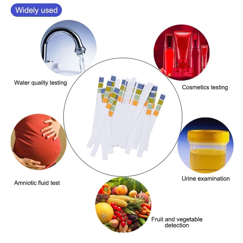 100 Strips Water PH Test Strips Range 0-14 (0.5) Testing Strips PH ...