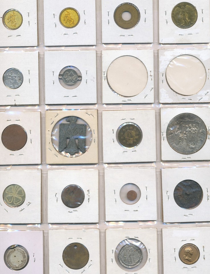 LOT 20 OLD TOKENS & MEDALS | eBay