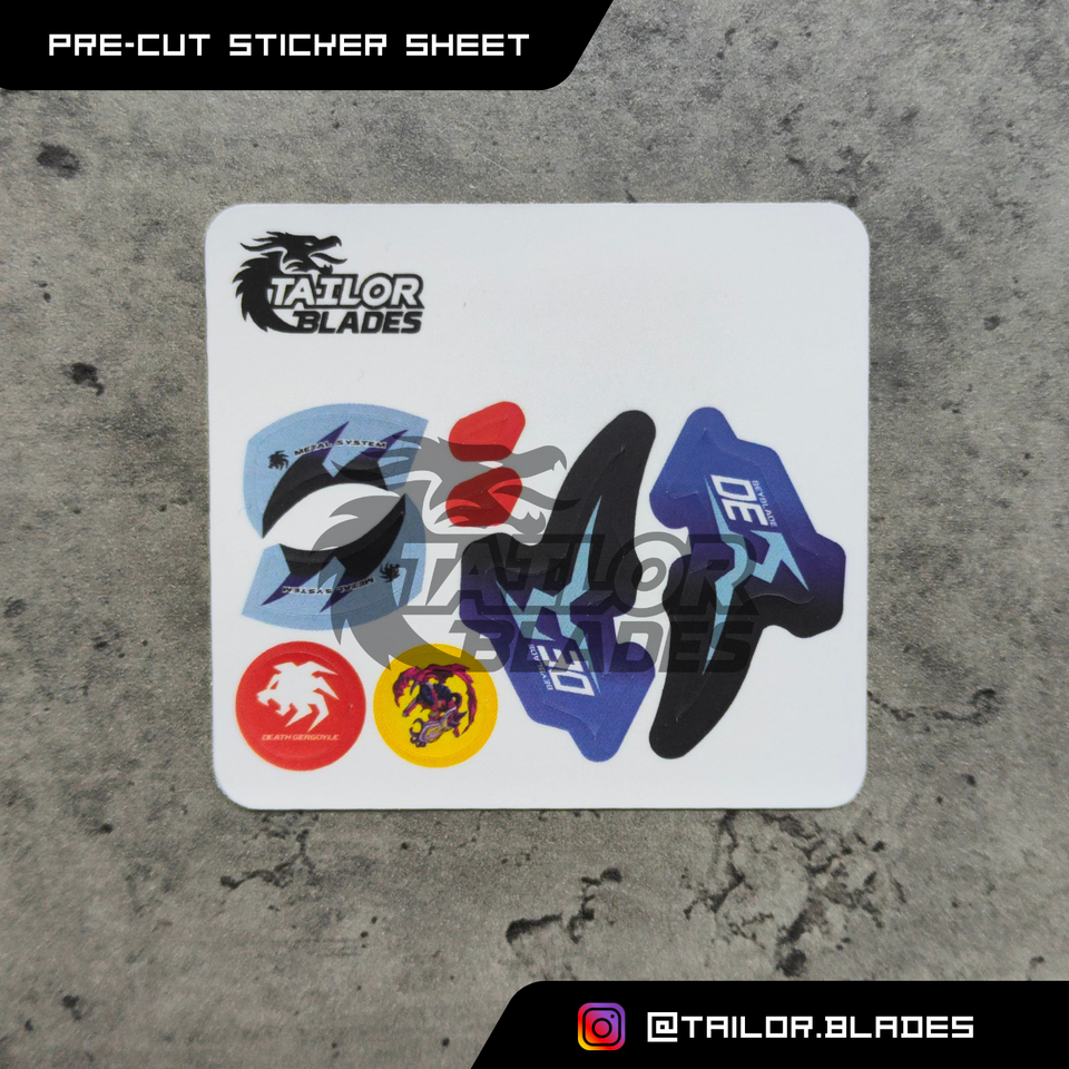 Pre-Cut Beyblade Stickers HMS MS G V2 V S F Dragoon Dranzer Driger ...