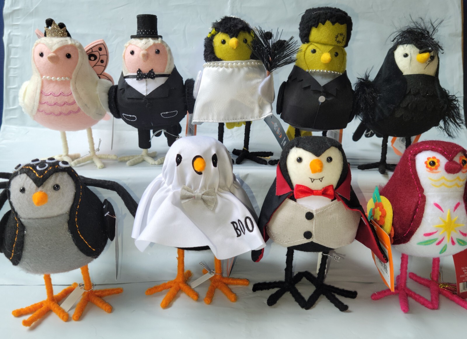 2023 Hyde & Eek Halloween Fabric Birds All 9 Featherly Friends | eBay