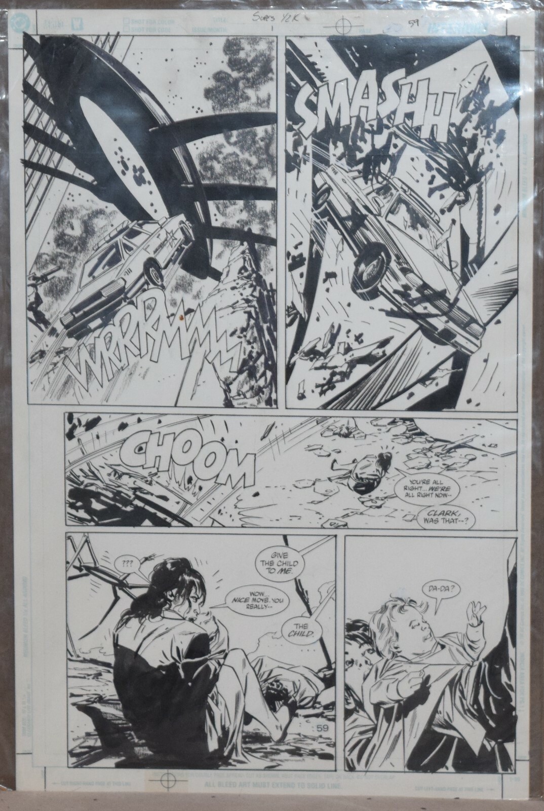 SUPERMAN Y2K SPECIAL page 59 ORIGINAL ART by Artist JACKSON "BUTCH ...