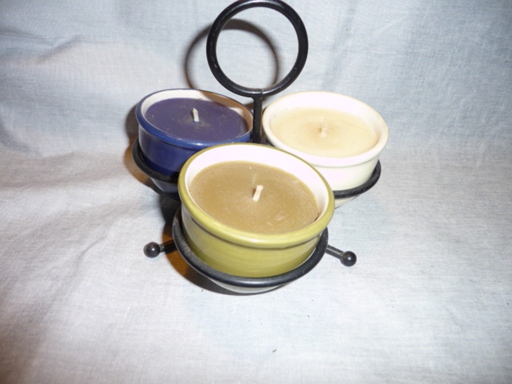 Horasense Florasense Essence of Good Living 3 Candle cups Black Metal ...