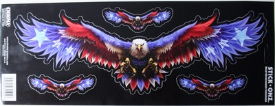 Bald eagle america USA flag military pow sticker set decal logo DTOM ...