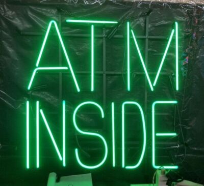 ATM Inside Neon Light Sign 20"x16" Lamp Window Wall Hanging Decor ...