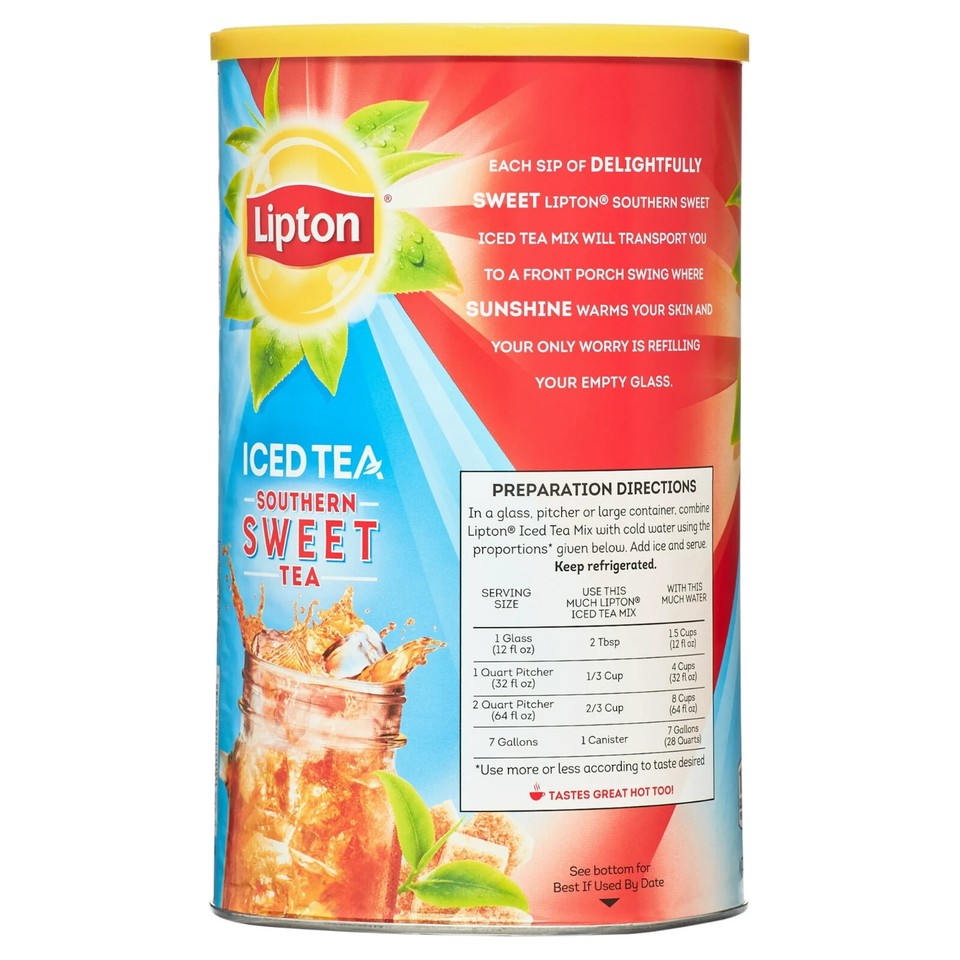 ( 2 Pack ) New Lipton Southern Sweet Powdered Tea Mix, 28 Quarts | eBay