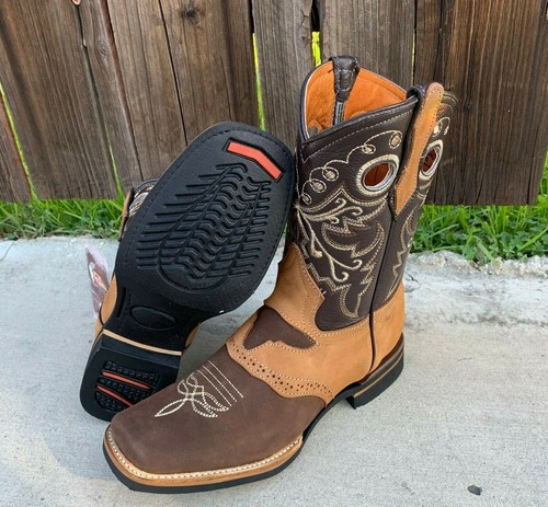 Botas Rodeo Torito Women's Western Square Toe Cowgirl Cowboy Leather ...