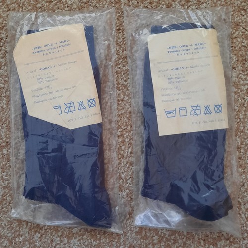 Vintage New Old Stock First Class Blue Men's 2 Pairs of Socks Made in ...