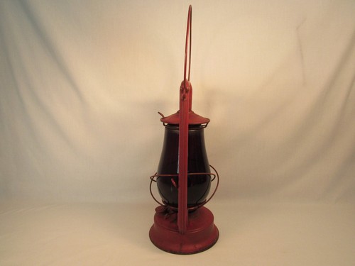 Antique Vintage Embury Defiance Lantern No. 0 Red Globe Warsaw NY | eBay