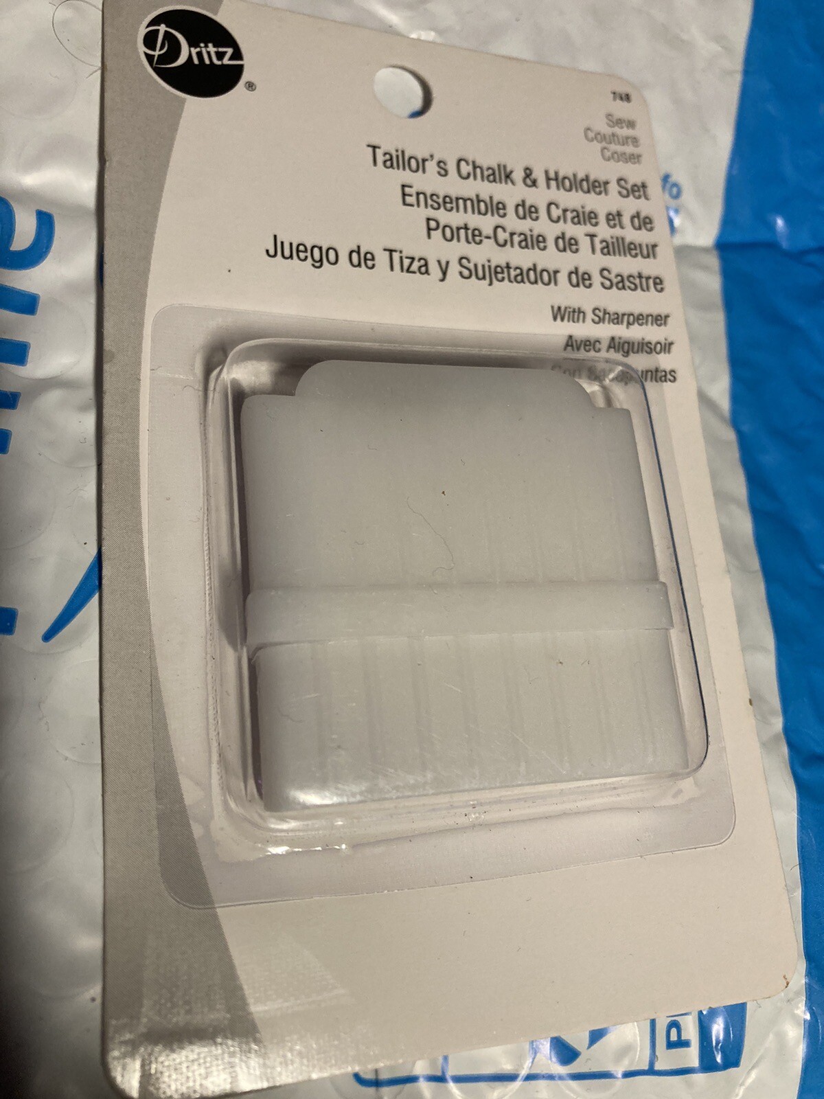 Dritz Tailor's Chalk & Holder With Sharpener White-Brand New-SHIPS N 24 ...