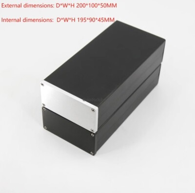 Amplifier Enclosure Aluminum Audio AMP Case Preamp Box PSU Chassis 100* ...