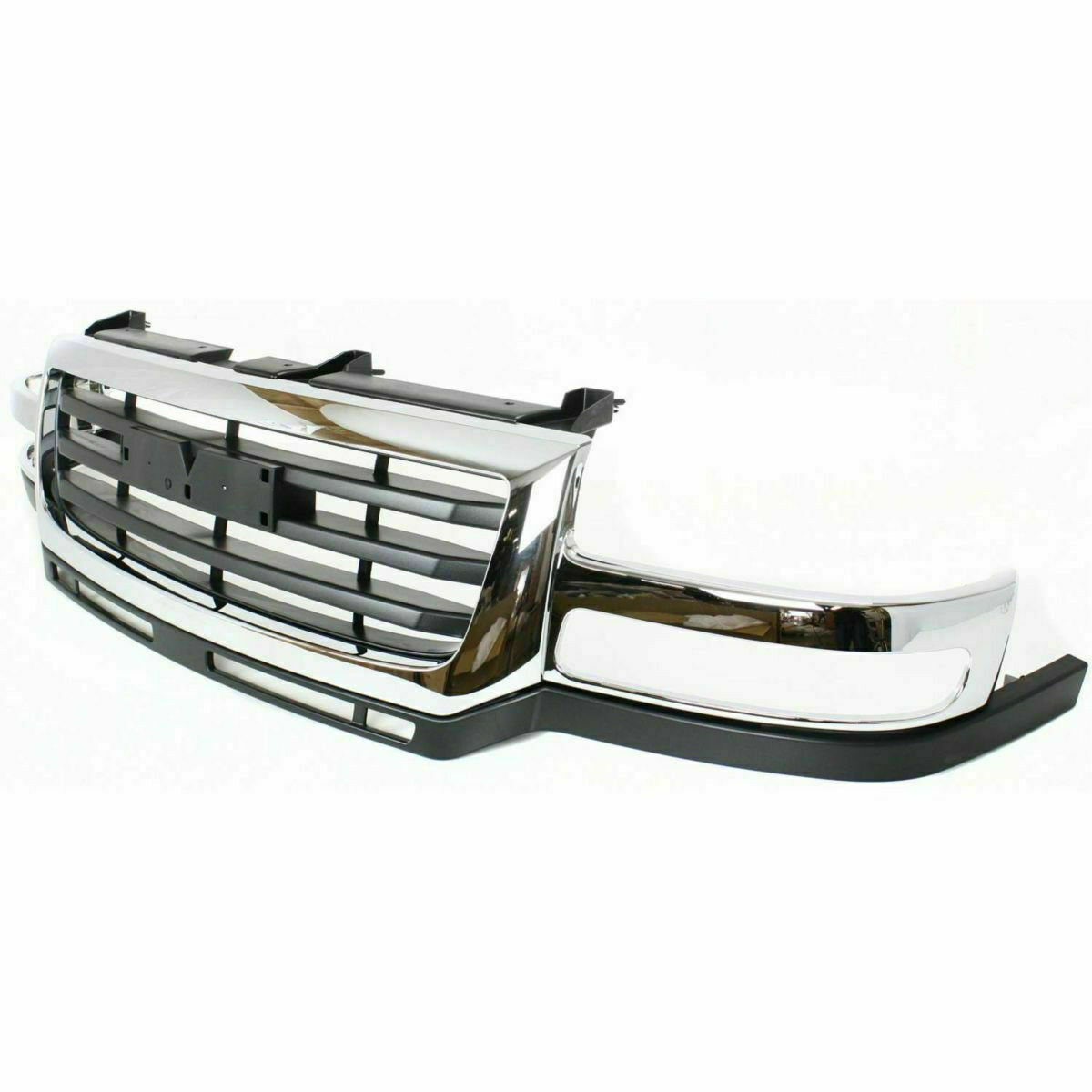 NEW Front Grille, Chrome, Black, GM1200568 for 2003-2007 GMC Sierra ...