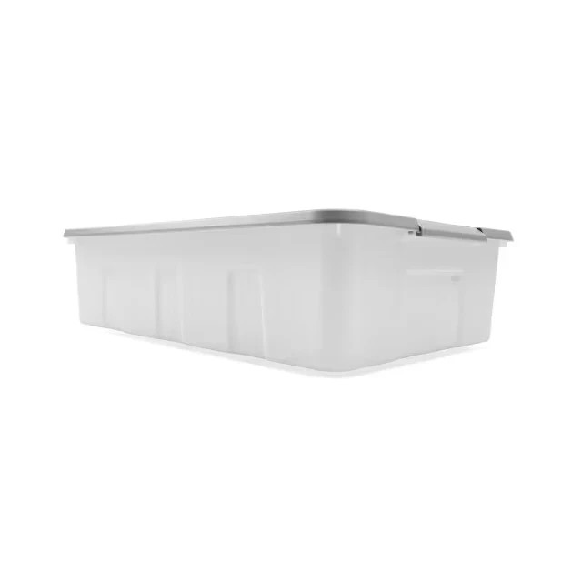 Large Storage Box Heavy Duty Plastic Tub Stackable Lid Organiser ...