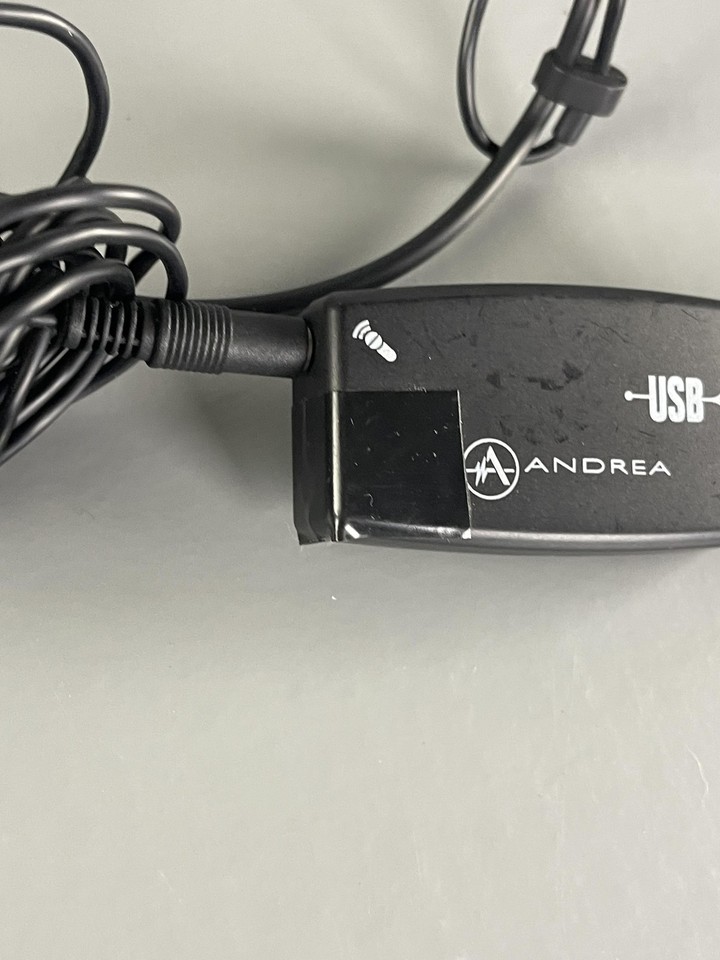 Sennheiser ME 3 Headworn Headset Microphone W/ Andrea USB Digital Audio ...