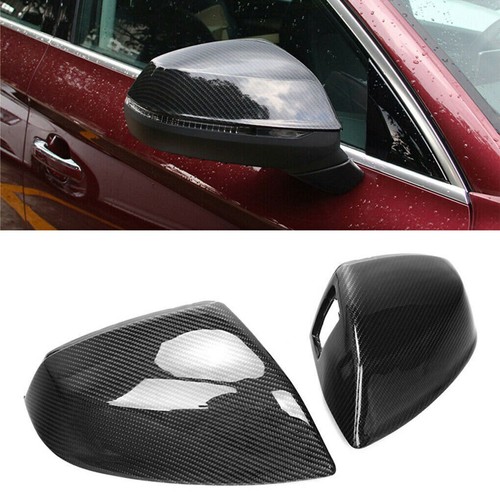 Carbon Fiber Door Side Mirror Cover W Lane Replace For Audi Q5 SQ5 Q7 ...