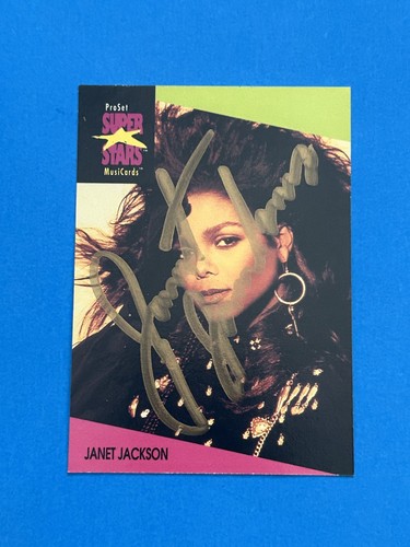 JANET JACKSON SIGNED AUTOGRAPHED PHOTO TRADING CARD RHYTHM NATION ...