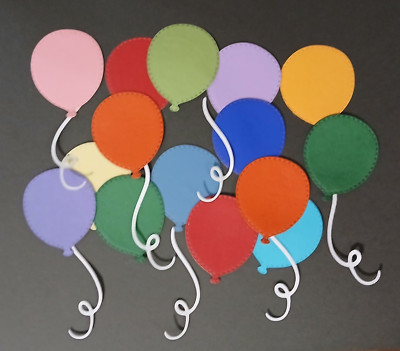 15 BALLOON DIE CUTS FOR CARDMAKING/SCRAPBOOKING~ ASST COLORS~BIRTHDAY ...
