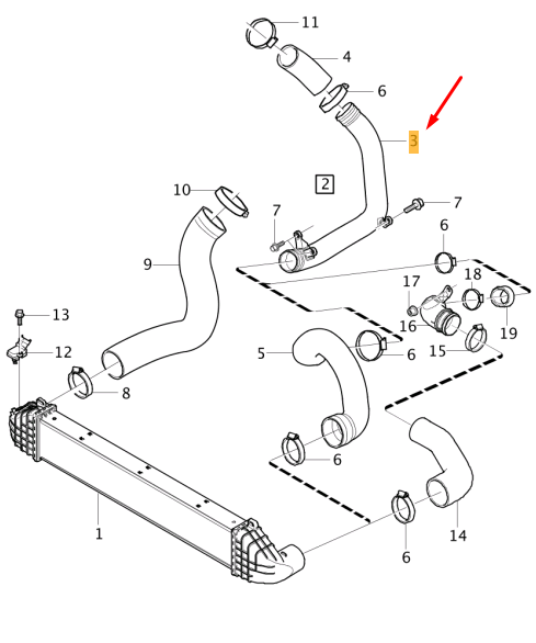 Volvo V70 2014 Petrol / gas turbo air intake inlet pipe hose 31370146 ...