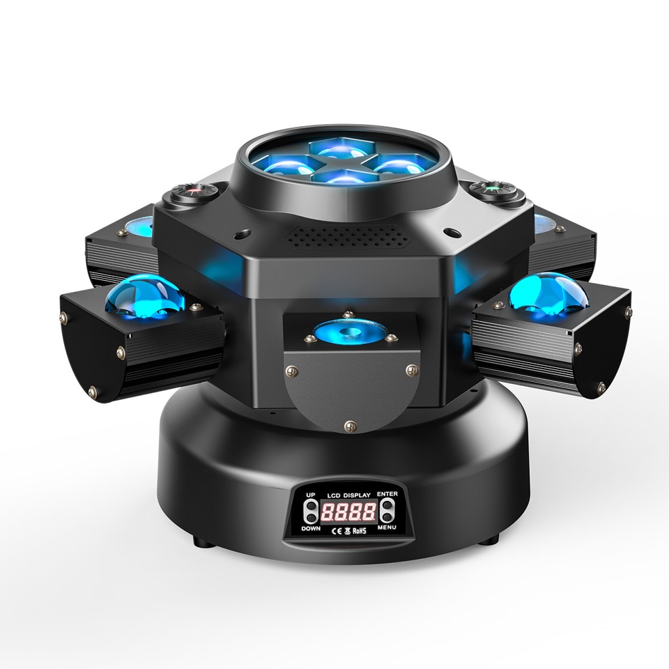 6 Arms Bee Eye Zoom Moving Head Light Beam DMX Stage Lighting for DJ ...