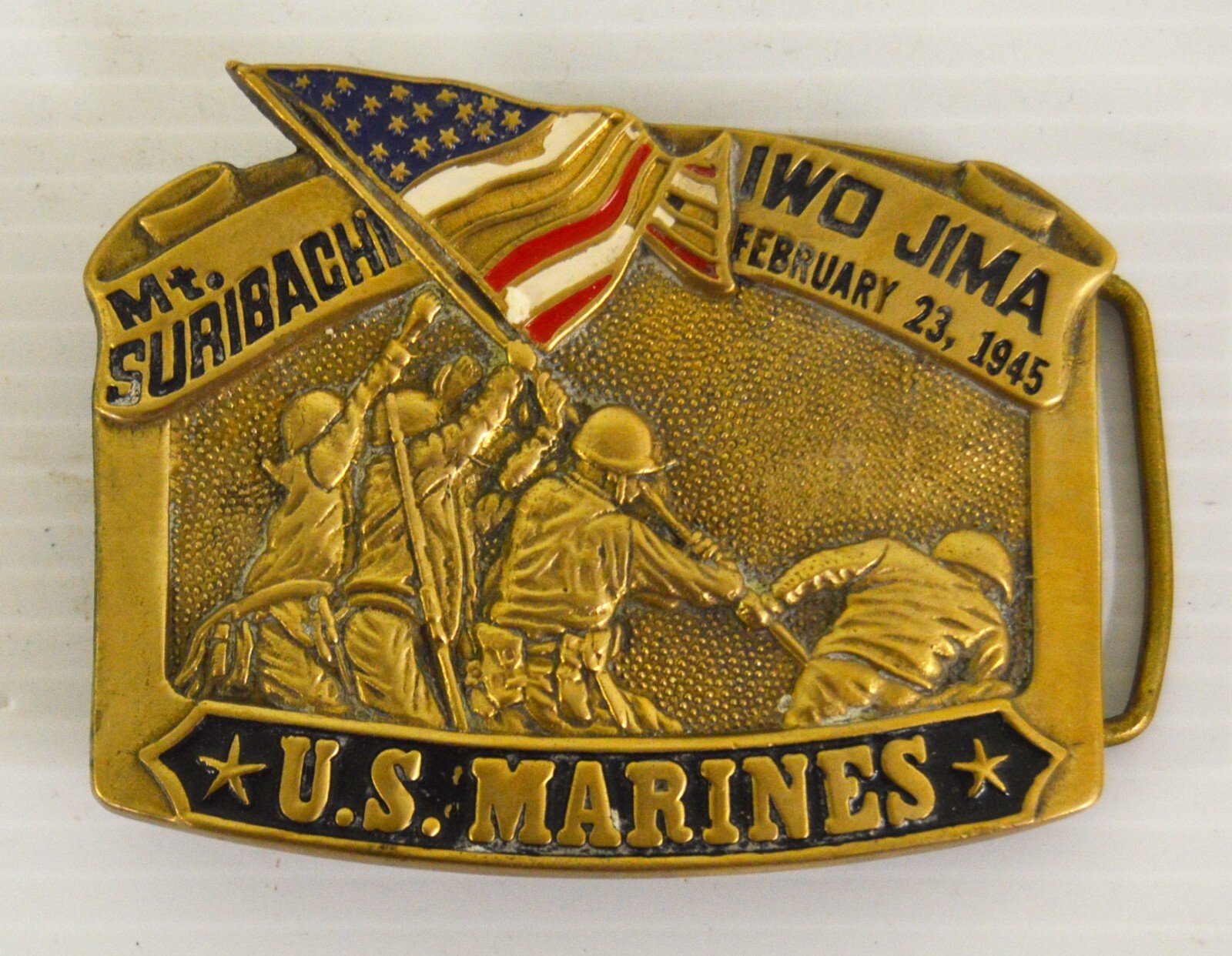 1982 USMC US Marine Corps Iwo Jima Baron Solid Brass … - Gem