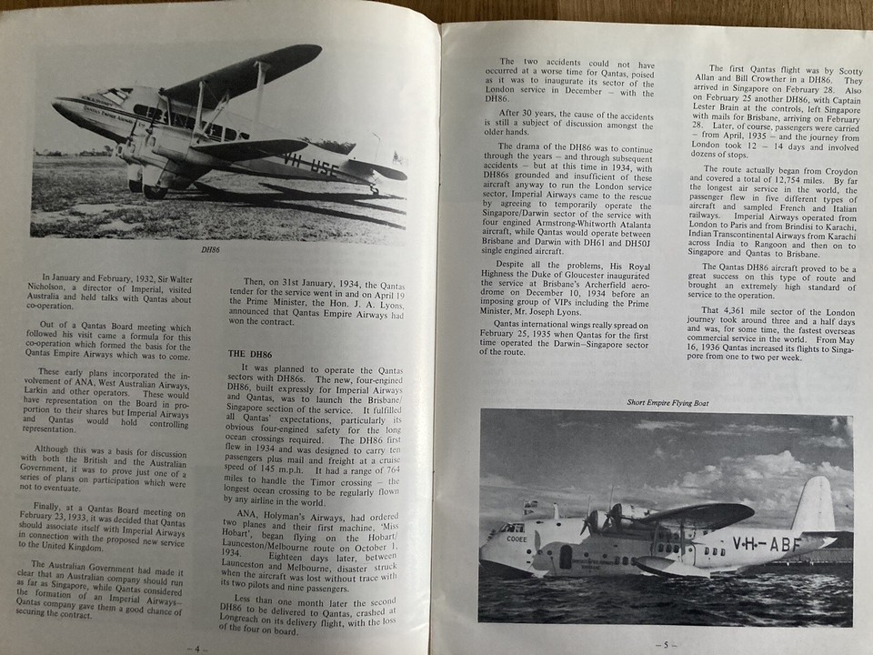 1970s QANTAS AIRWAYS HISTORY BROCHURE B707 B747 CONSTELLATION | eBay