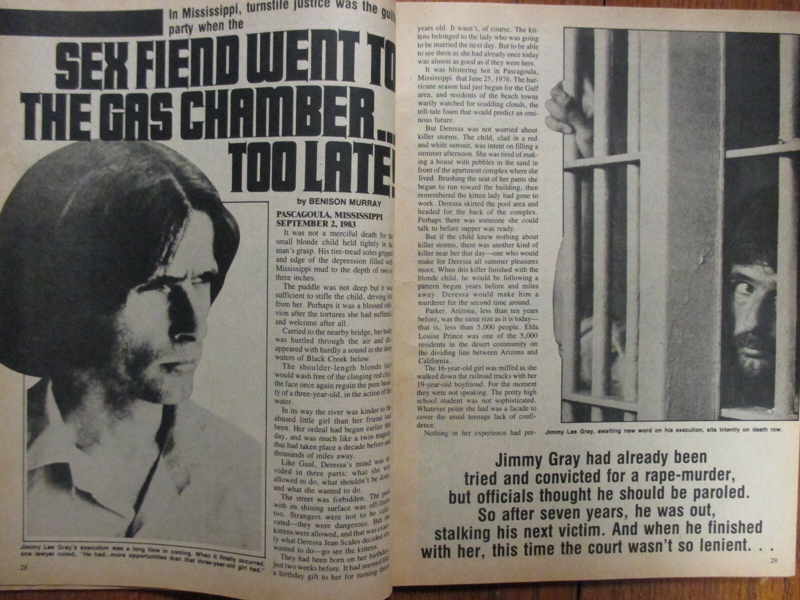 1984 Front Page Detective Maga(CHRISTINE FALLING/JIMMY LEE GRAY/STUART ...