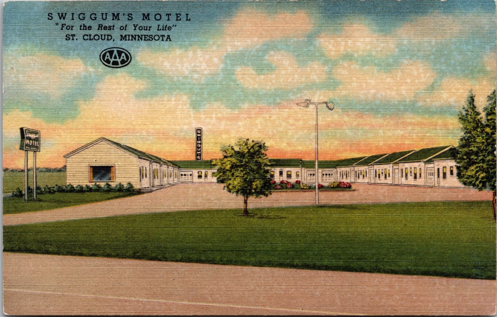 St Cloud Minnesota~Swiggum's Motel~Motor Court~Garages~unposted Linen ...