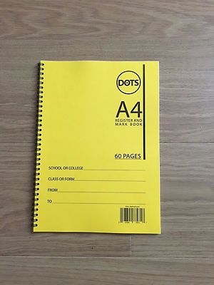 School Class Teacher Attendance Register, Mark Book, 60 Pages, 50 Names ...