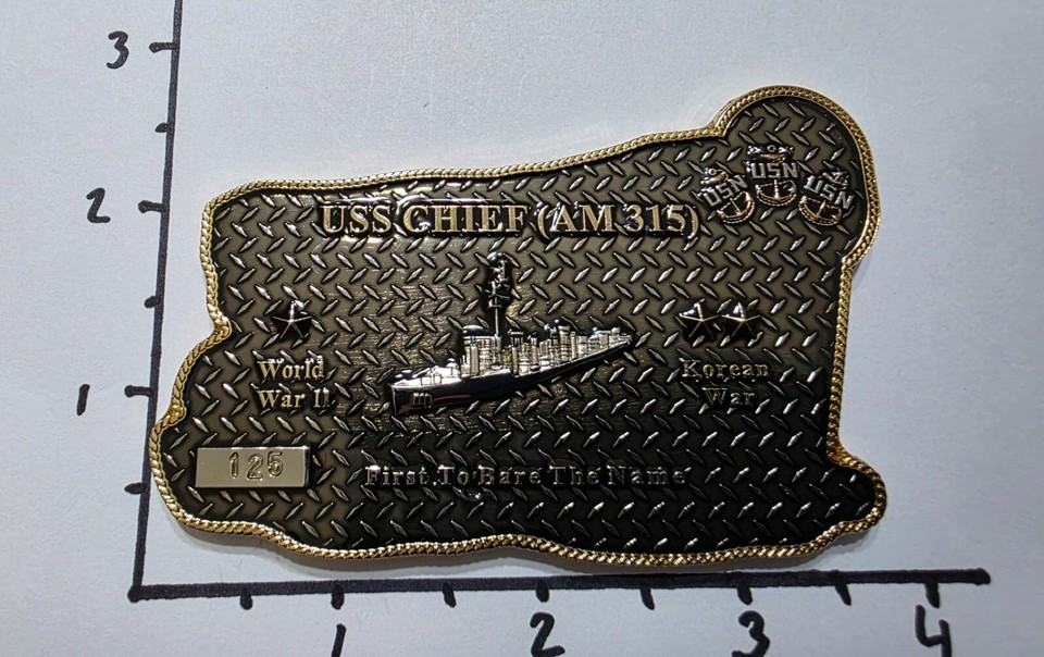 USS CHIEF MCM 14 CHALLENGE COIN | eBay