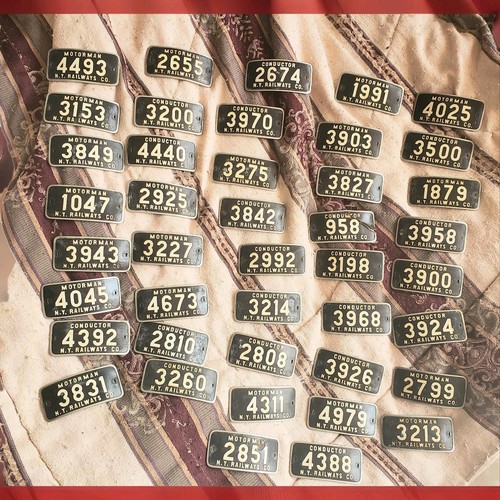 2 PC Vintage New York Railways Streetcar Trolley Motorman Conductor Hat ...