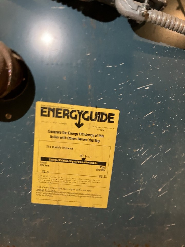 Burnham IN6PVNI-M2, Independence gas steam boiler 82.1%, 5 radiators ...