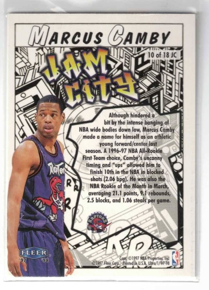 1997 Ultra Jam City Marcus Camby #10 JC | eBay UK