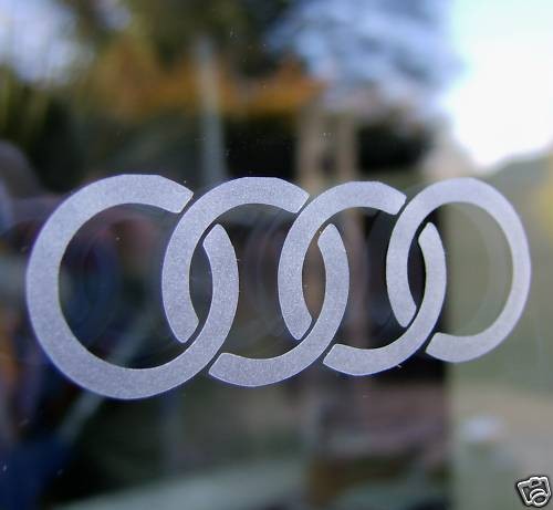4 X AUDI RINGS WING MIRROR WINDOW STICKERS, Audi Decals | eBay