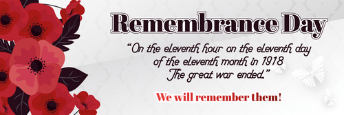 2 REMEMBRANCE DAY BANNERS - DESIGN 4 - POPPY DAY REMEMBRANCE SUNDAY ...