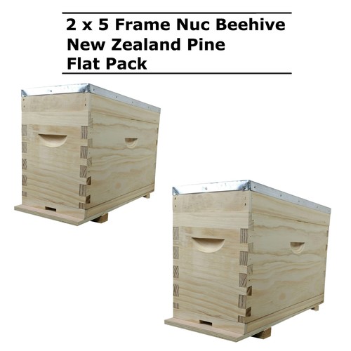 2 x 5 Frame Nuc Beehive Flat Pack Nucleus Bee Hive Beekeeping Frames ...