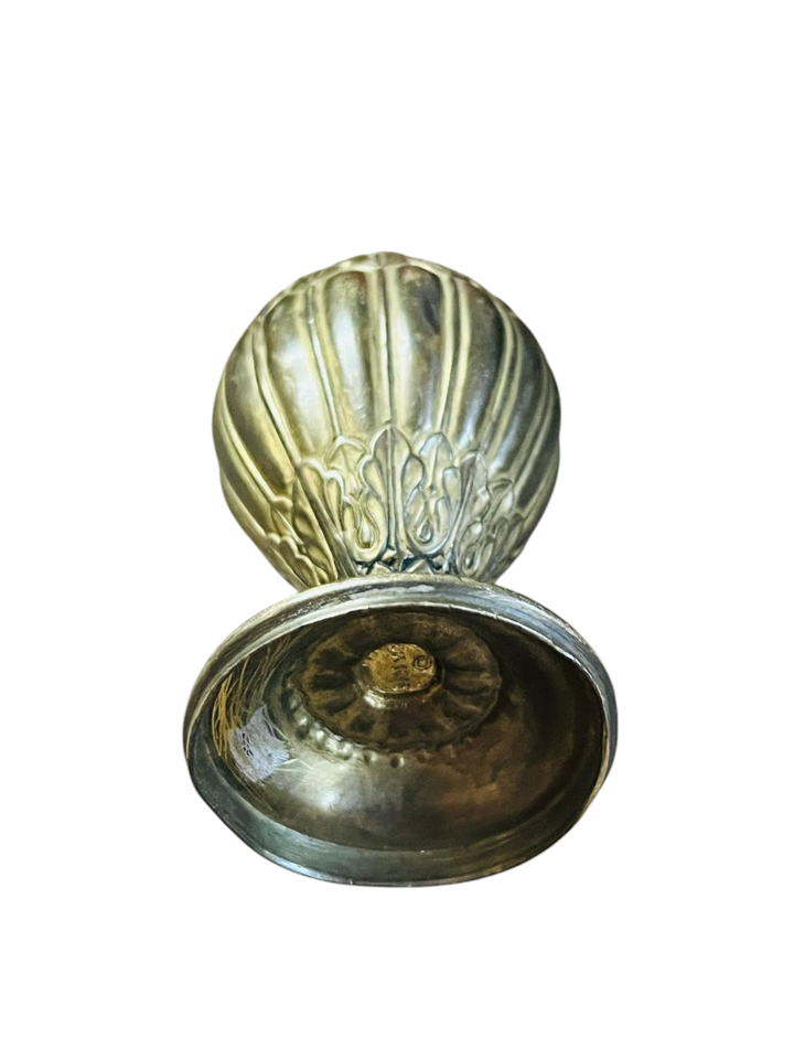 1900's Old Vintage Antique Brass Engraved Unique Shape Gun Powder ...