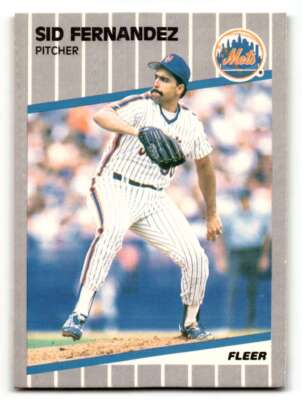1989 Fleer #35 Sid Fernandez New York Mets Baseball Cards NM Near Mi ID ...