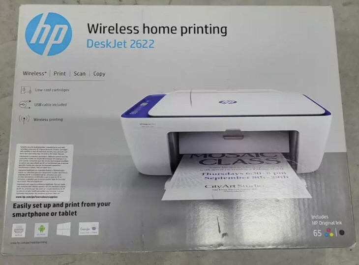 HP Wireless Deskjet 2622 All-in-one Printer Scan Copy Sealed NEW ...