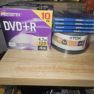 DVD+R LOT Memorex RECORDABLE Plus TDK And Fuji 4.7GB 120 39 Discs Total ...