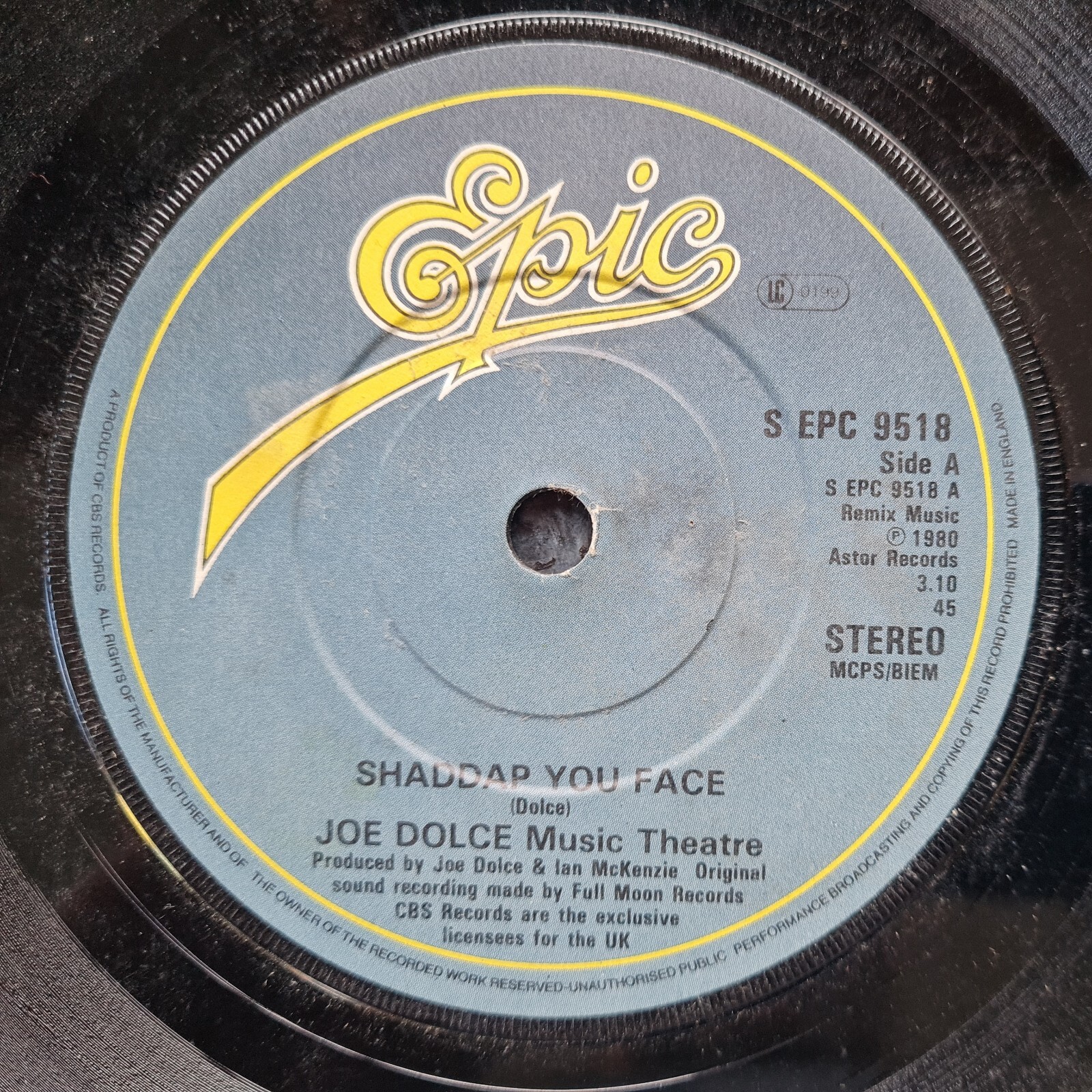 Joe Dolce Music Theatre - Shaddap You Face / Ain't In No Hurry (Epic ...