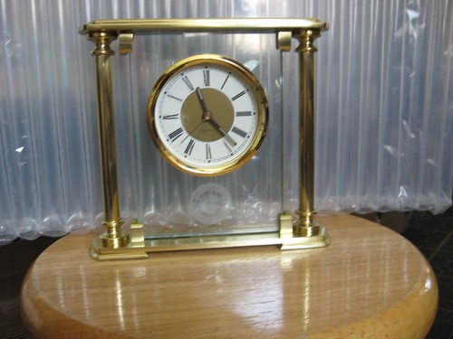 Department Of Justice Federal Bureau Prisons Desk Mantle Clock Brass ...