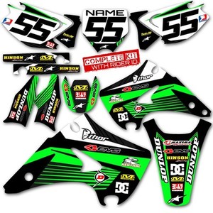 2009 2010 KX 125 250 GRAPHICS KIT KAWASAKI KX250 KX125 MOTOCROSS BIKE ...