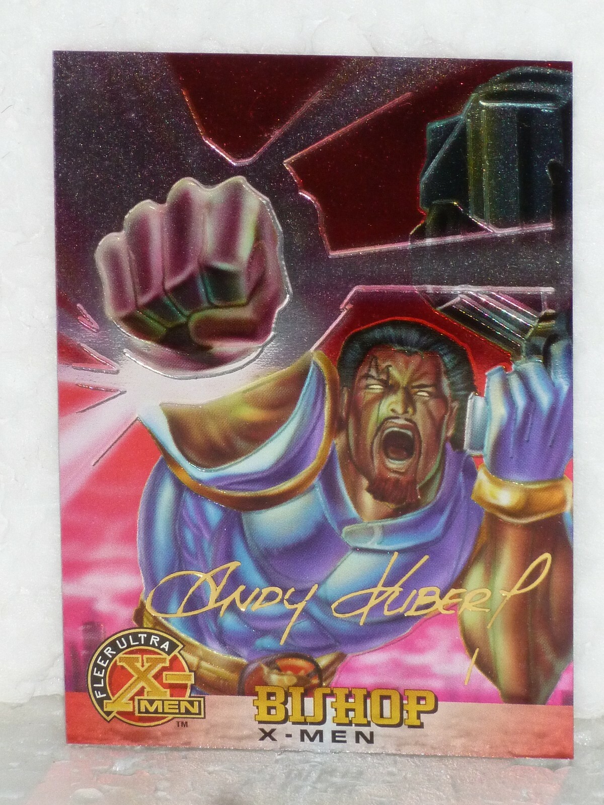 BISHOP Card #3 - GOLD FOIL SIGNATURE Fleer Ultra X-MEN CHROMIUM Adam ...
