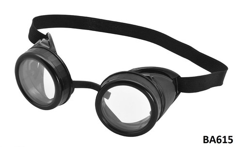 Mad Scientist Biggles Steampunk Willy Wonka Glasses Goggles Fancy Dress ...