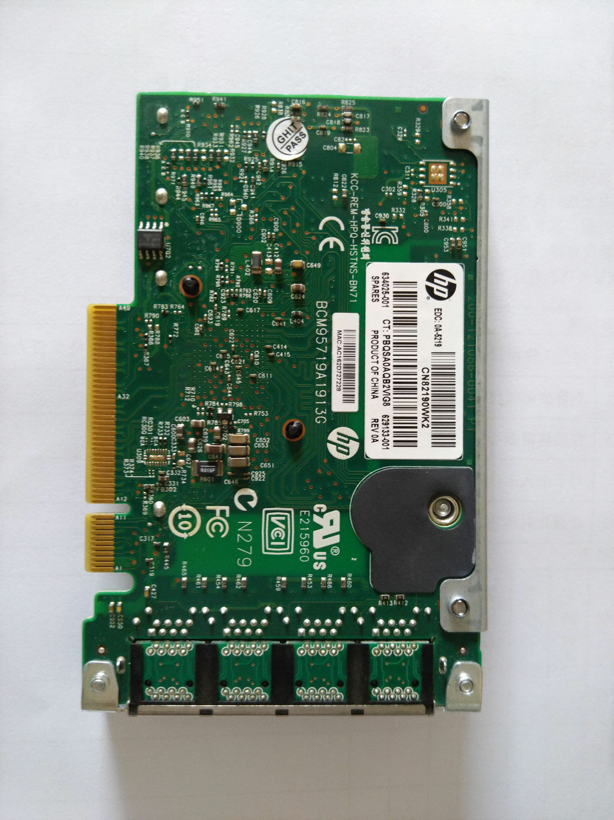 HPE 4-Port 684208-B21 629135-B21 634025-001 Ethernet 1Gb 331FLR Adapter ...