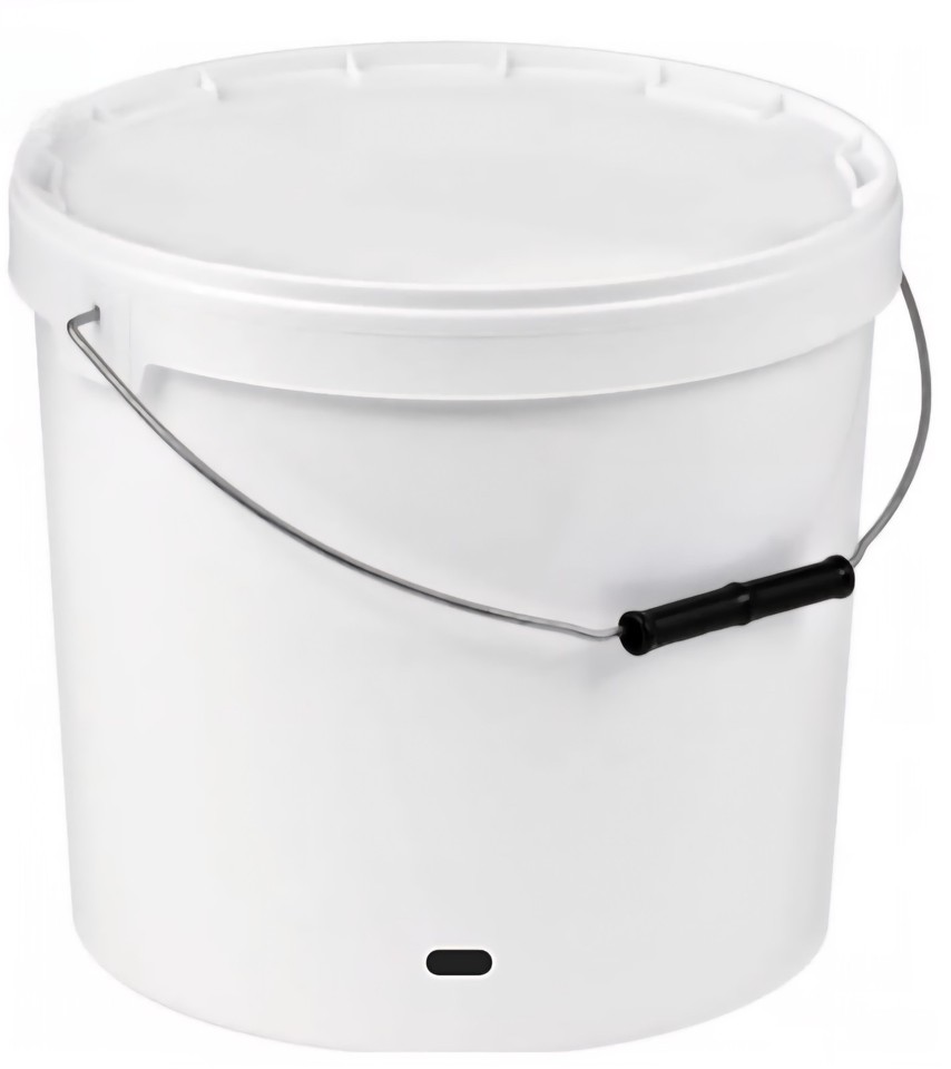 10x Plastic Buckets Tubs White Containers Tamper Evident Lids 10L | eBay UK